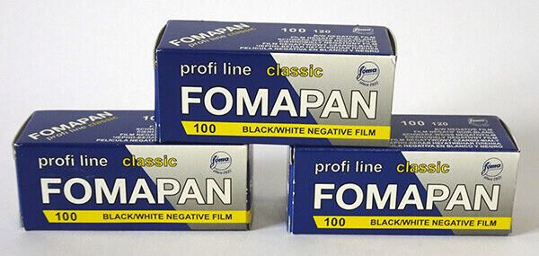 3 x Fomapan Classic 120 100 Black & White Negative Film FOMA (UK Stock ...