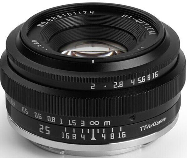 TTArtisan 25mm F2.0 Lens APS-C Format Mount for Fuji X Camera Black (U ...