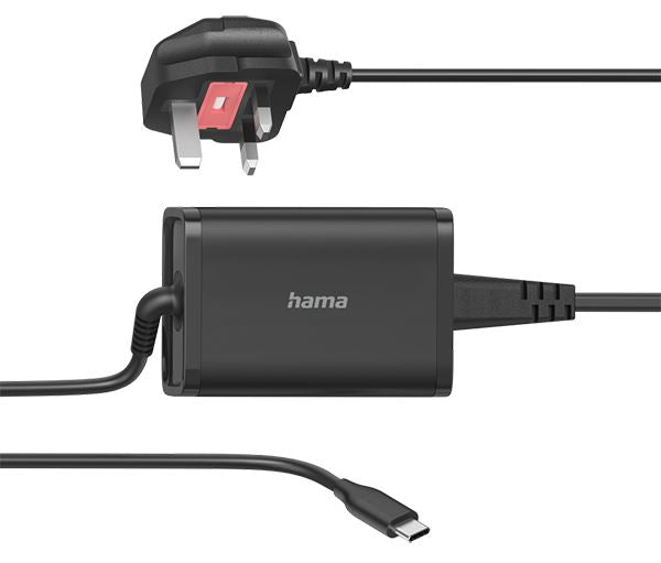 Hama Universal USB-C Laptop Notebook PSU Power Delivery 5-20V/65W Main ...